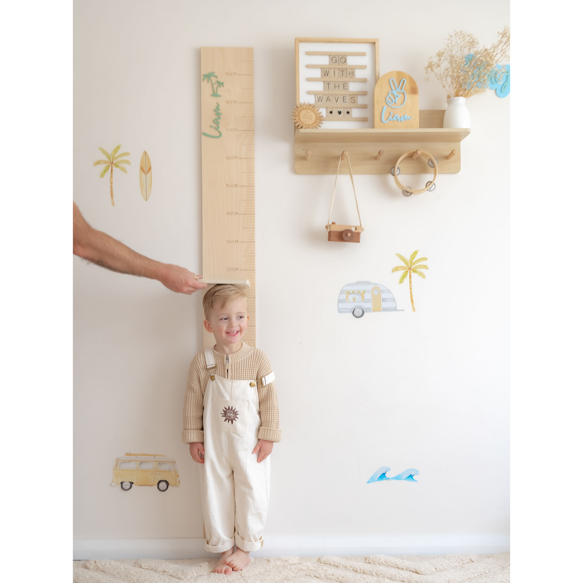 SECOND'S WATCH ME GROW WOODEN HEIGHT CHART RULERS - JiMi Keepsakes